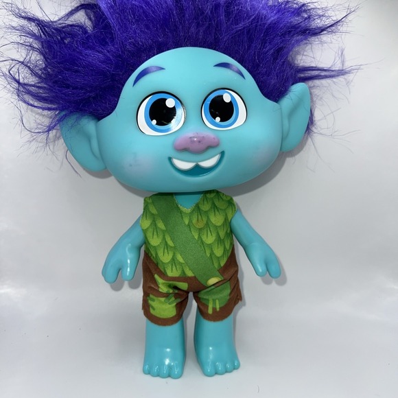 Hasbro | Toys | Hasbro Troll Doll Teal 1 Plastic Body Purple Hair ...